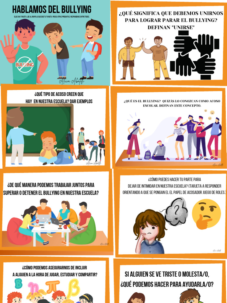 Hablemos Del Bullying. Juego de Cartas. Realizado Por Alicia Abatilli | PDF