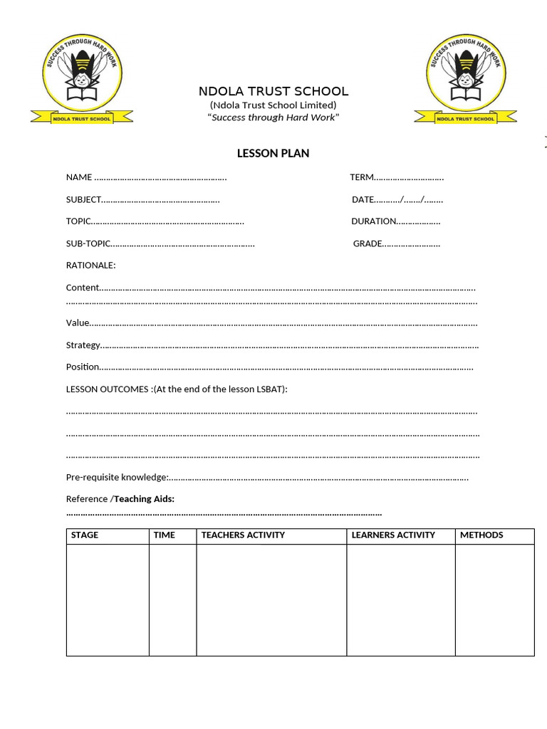 Lesson Plan Draft | PDF