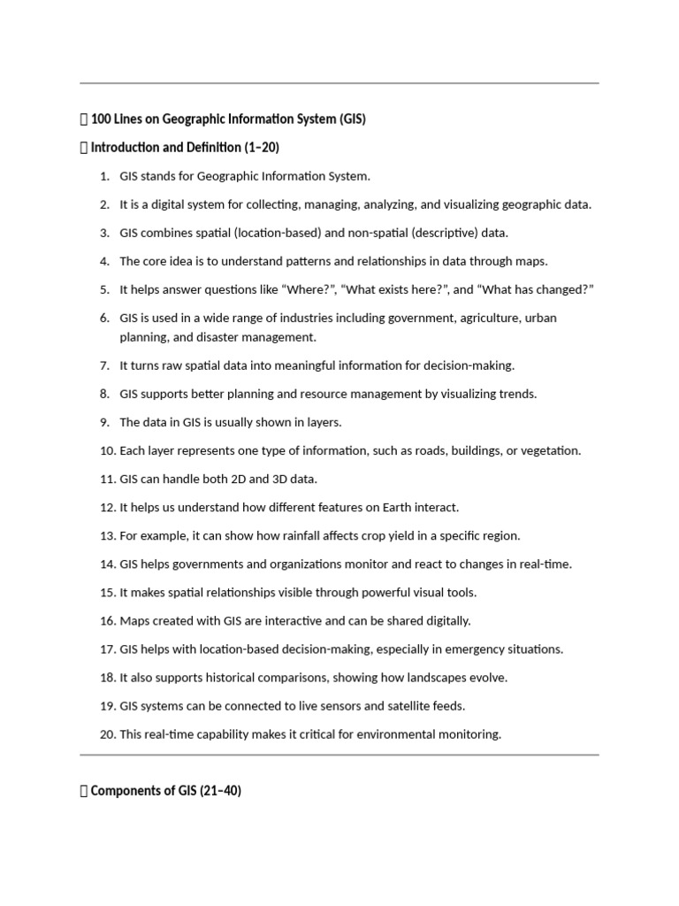 Geographic Information System (GIS) | PDF | Geographic Information ...
