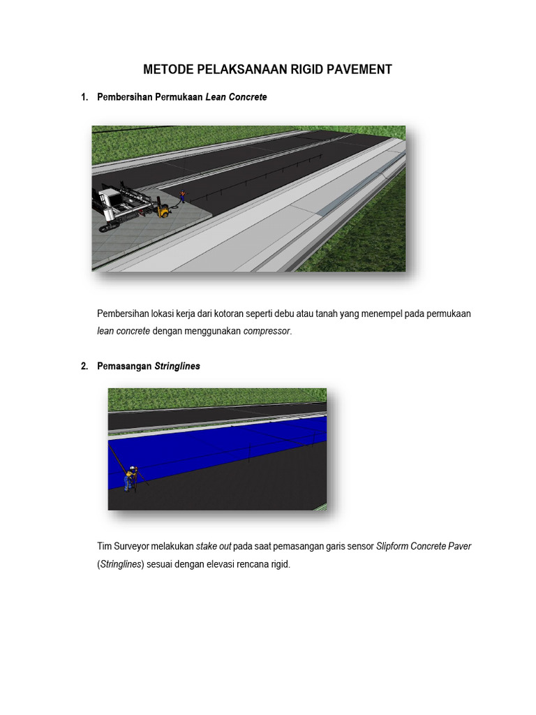 Metode Pelaksanaan Rigid Pavement | PDF