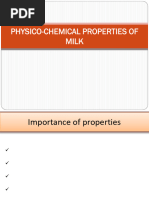Physical Properties of Milk | PDF | Milk | Density