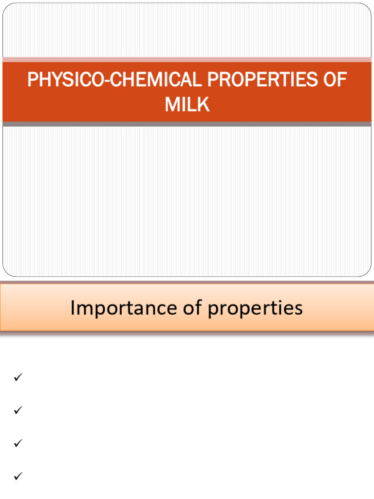 Lecture - 4 - 5 - Physicochemical Properties and Nutritive Value | PDF ...