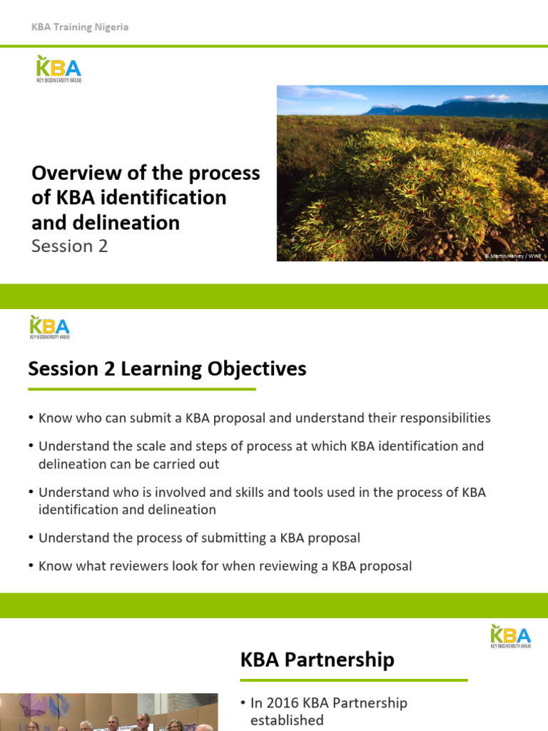 KBA Training Session 2 - Proposal Process | PDF | Species