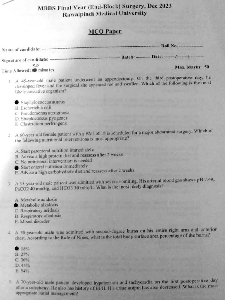 Surgery Ebe 3 Mcqs | PDF