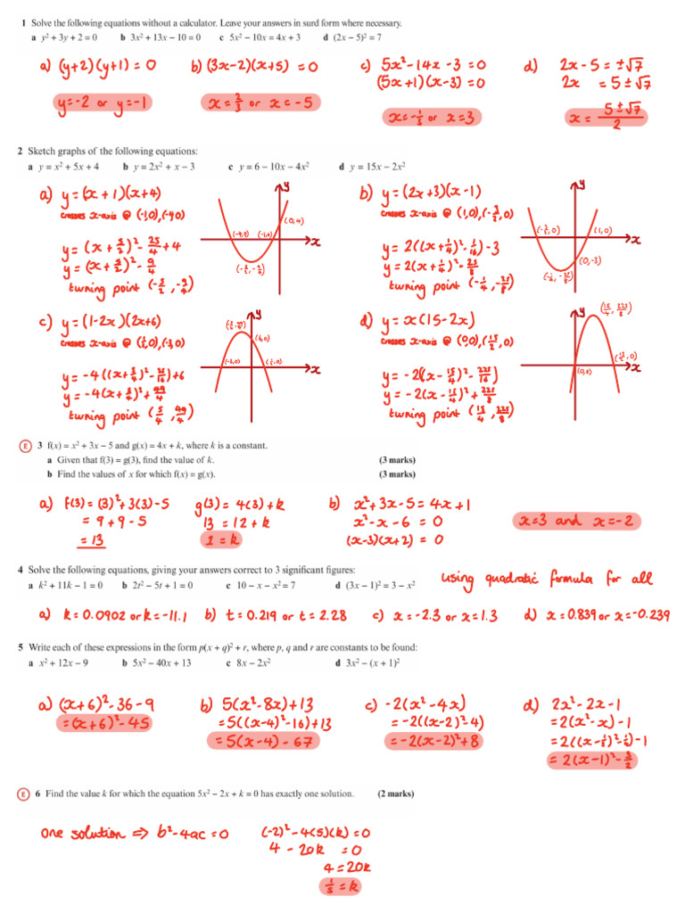 As Pure Chapter 2 Mixed Exercise | PDF