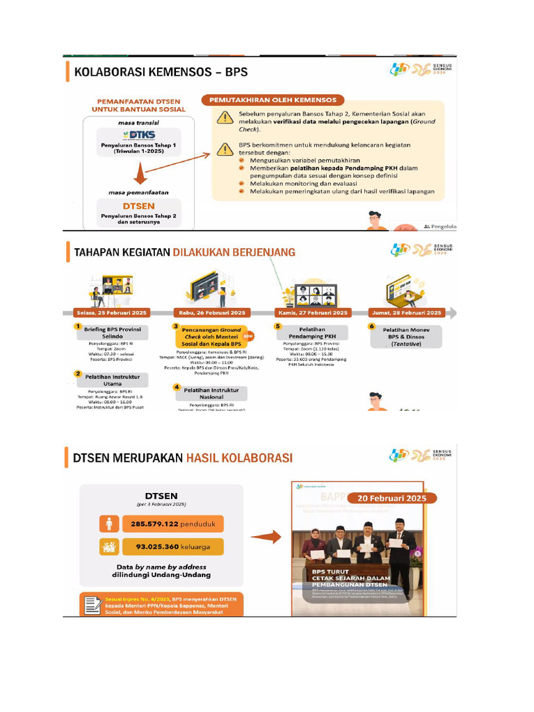 Materi Sosialisasi DTSEN | PDF