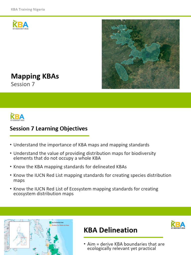 KBA Training Session 7 - Mapping Standards | PDF | Geographic Information System | Ecology