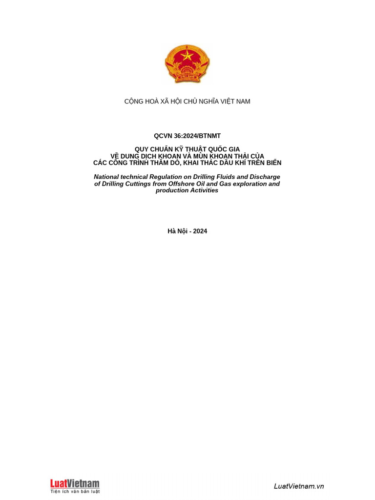 Quy Chuẩn Việt Nam-qcvn 36 - 2024-Btnmt | PDF