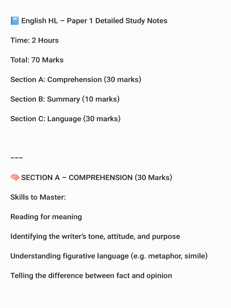 English Paper 1 | PDF