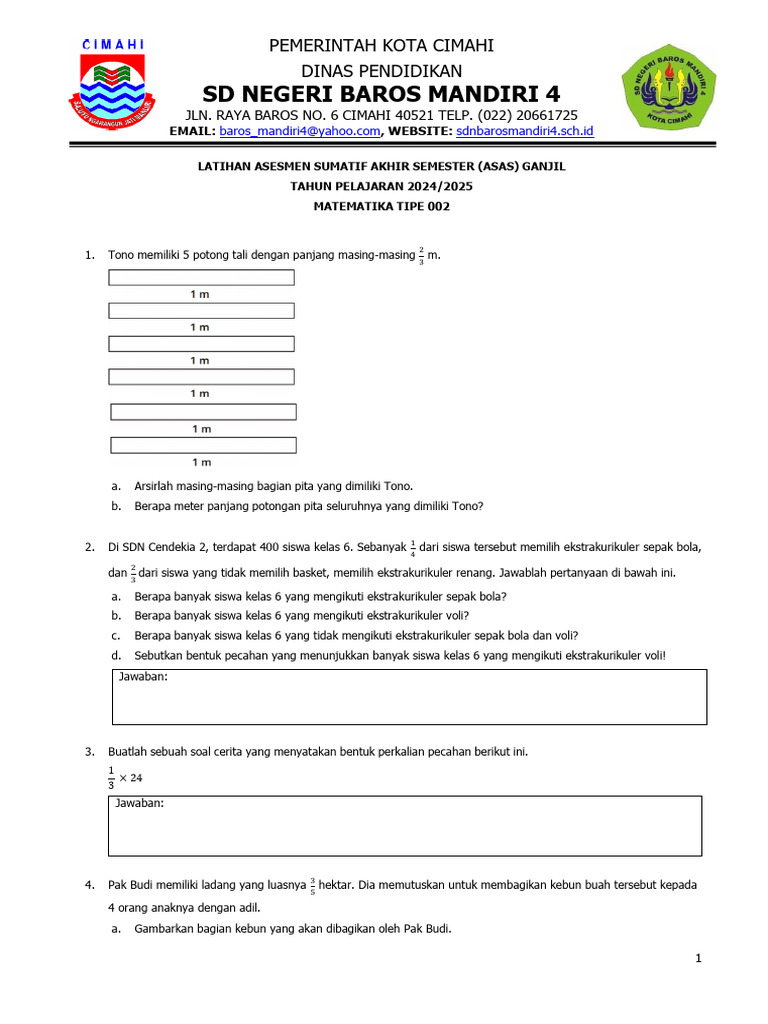 Modul Ajar Jam Tambahan MTK SMTR Asas Kode 002 | PDF