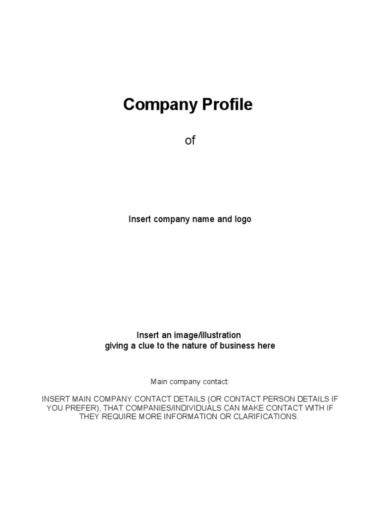 Business Company Profile Template Doc Doc 765 | PDF