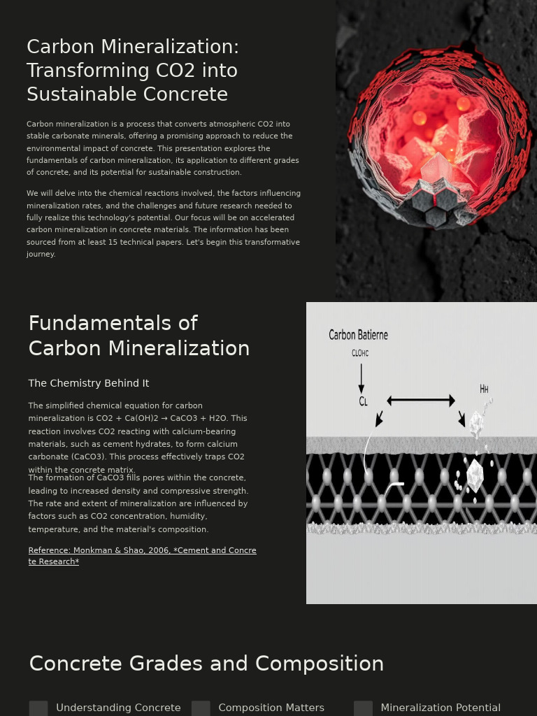 Carbon Mineralization Transforming CO2 Into Sustainable Concrete | PDF ...