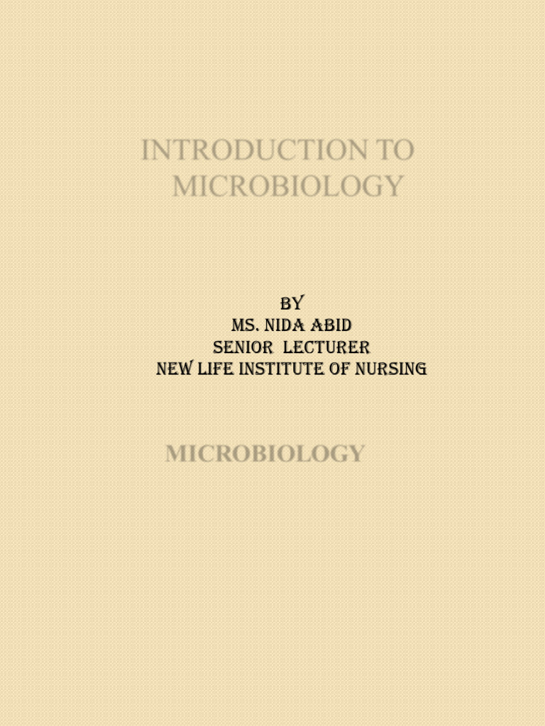 Introduction to Microbiology | PDF | Microbiology | Microorganism