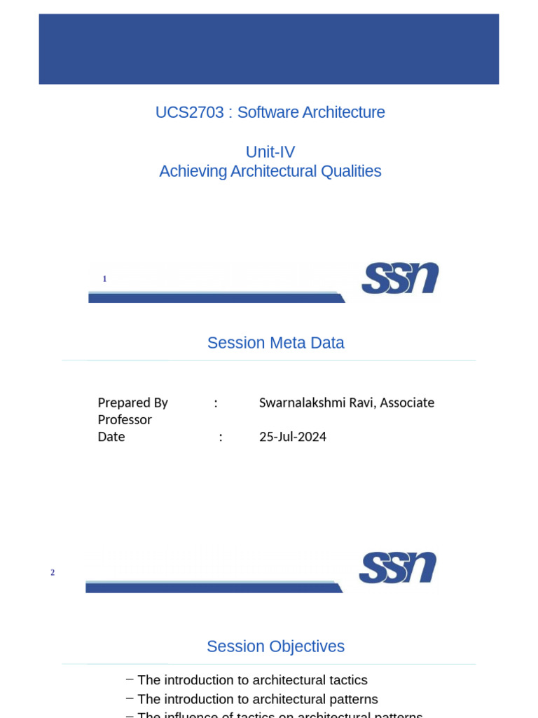 Software Architecture Unit4 | PDF