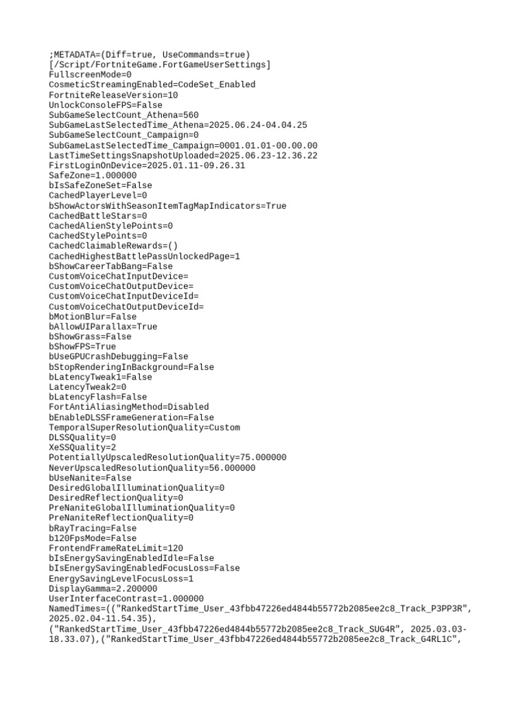 METADATA (Diff True, UseCommands T | PDF