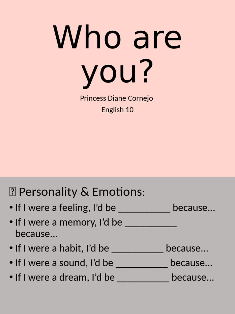 Who Are You-WPS Office | PDF