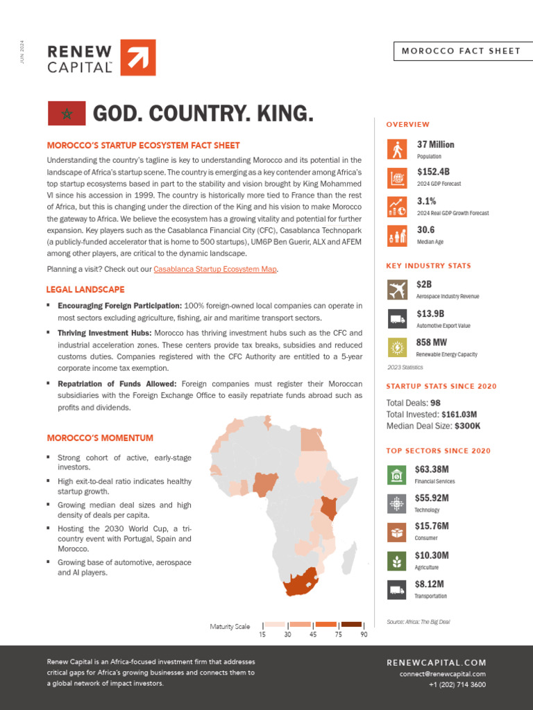Morocco Startup Ecosyestem Fact Sheet | PDF | Morocco | Startup Company