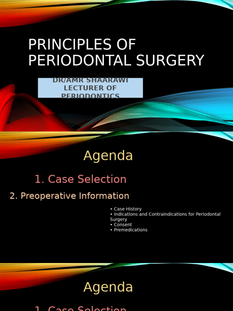 Principles of Periodontal Surgery | PDF | Surgical Suture | Periodontology