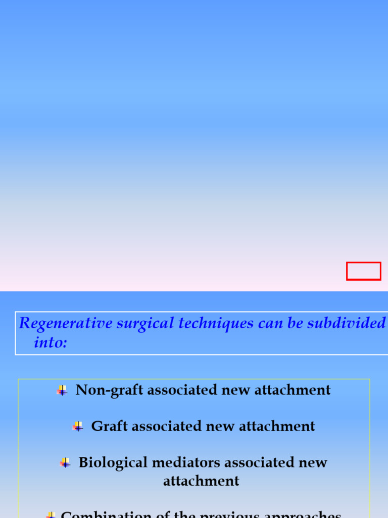 Part1-Regenerative Periodontal Surgery by DrAmr Gabr2024 | PDF ...