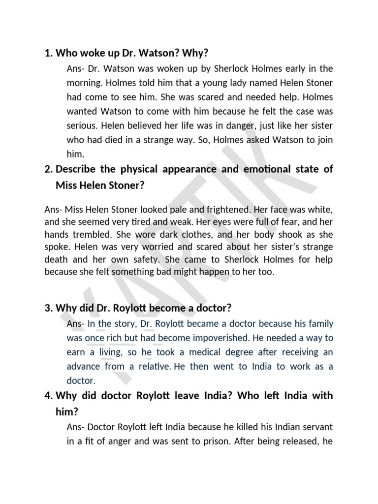 Speckled Band | PDF | Arthur Conan Doyle | Literary Archetypes