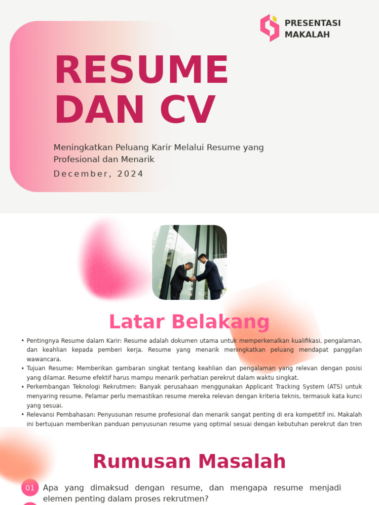 Panduan Membuat Resume Menarik | PDF