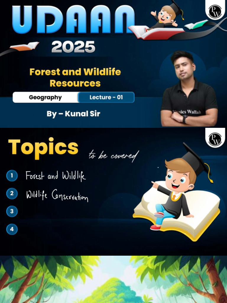 Geography - Forest and Wildlife Resources 01 - Class Notes - Udaan 2025 | PDF