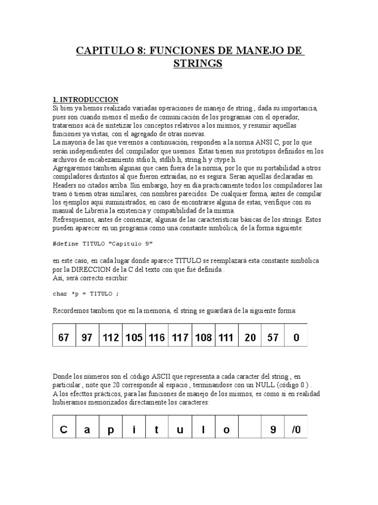 Manejo de Cadenas en C | PDF | Puntero (Programación de computadora ... Manejo de Cadenas en C | PDF | Puntero (Programación de computadora ...
