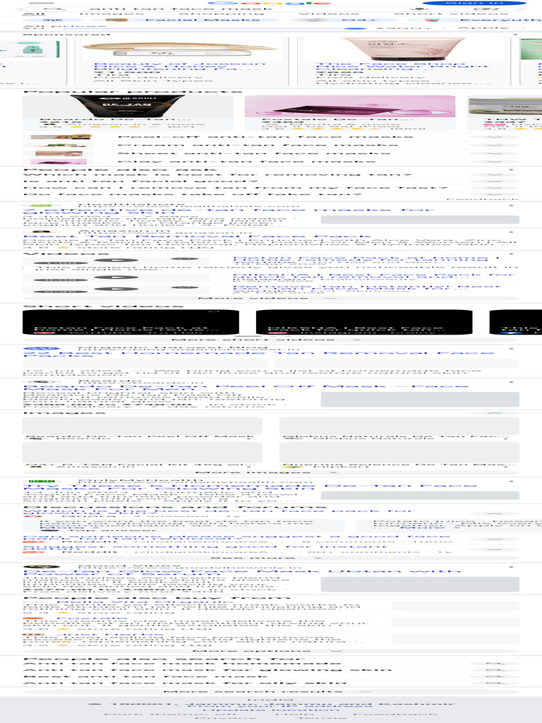 Anti Tan Face Mask - Google Search | PDF | Skin