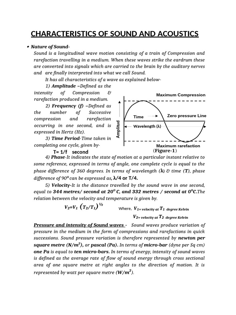 (BG) Characteristics of Sound and Acoustics | PDF | Pitch (Music) | Decibel