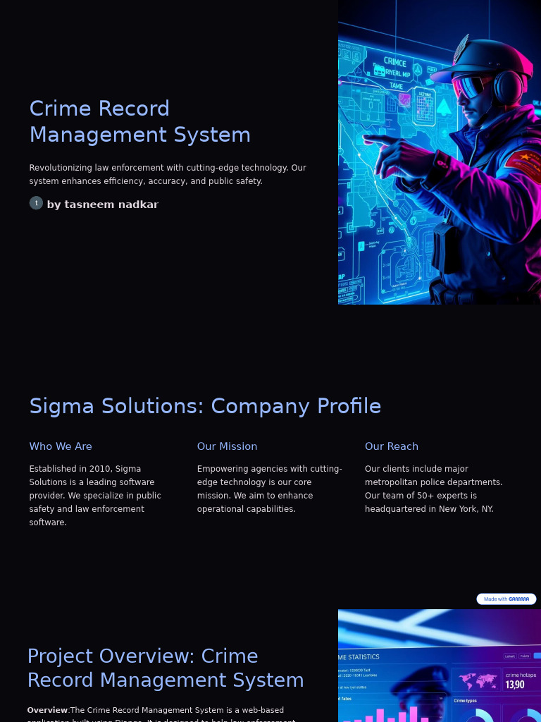 Crime Record Management System | PDF | Databases | Mobile App