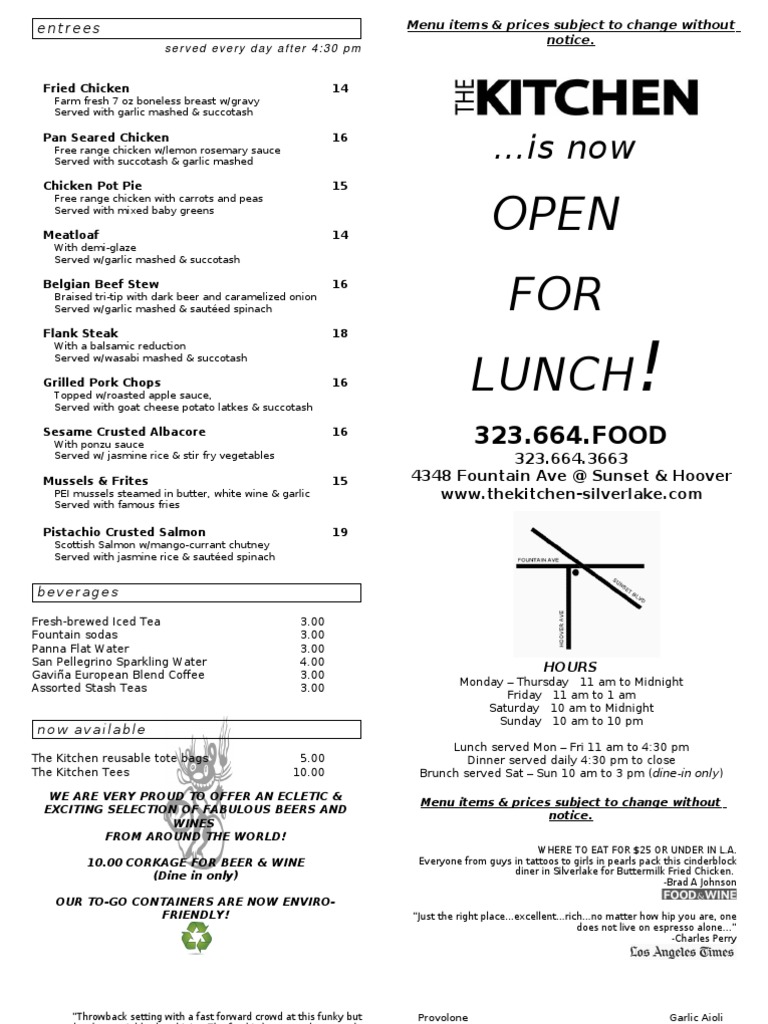 To Go Menu | PDF | Pickling | Salad