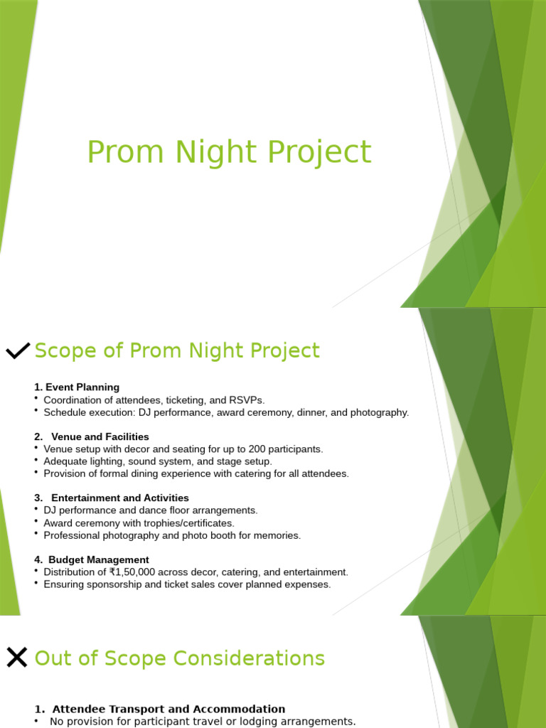 Comprehensive Prom Night Event Plan | PDF | Prom | Risk