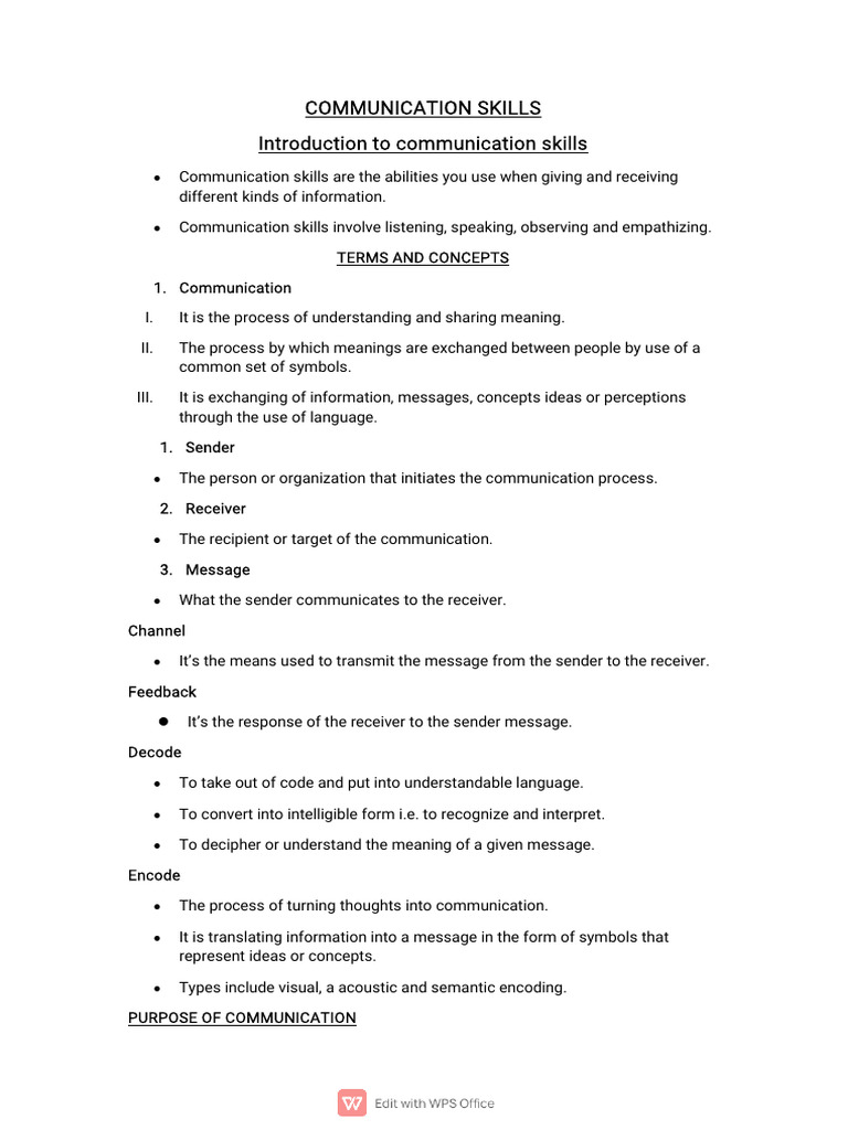 Munication Skills | PDF