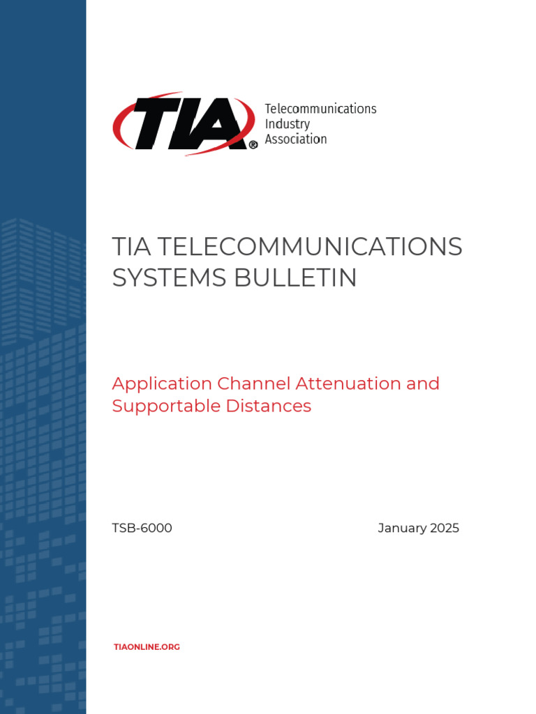 TIA TSB-6000 Attenuation and Distances | PDF | Fiber Optic ...