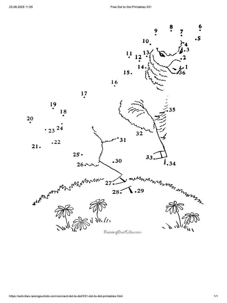 Free Dot To Dot Printables 031 | PDF