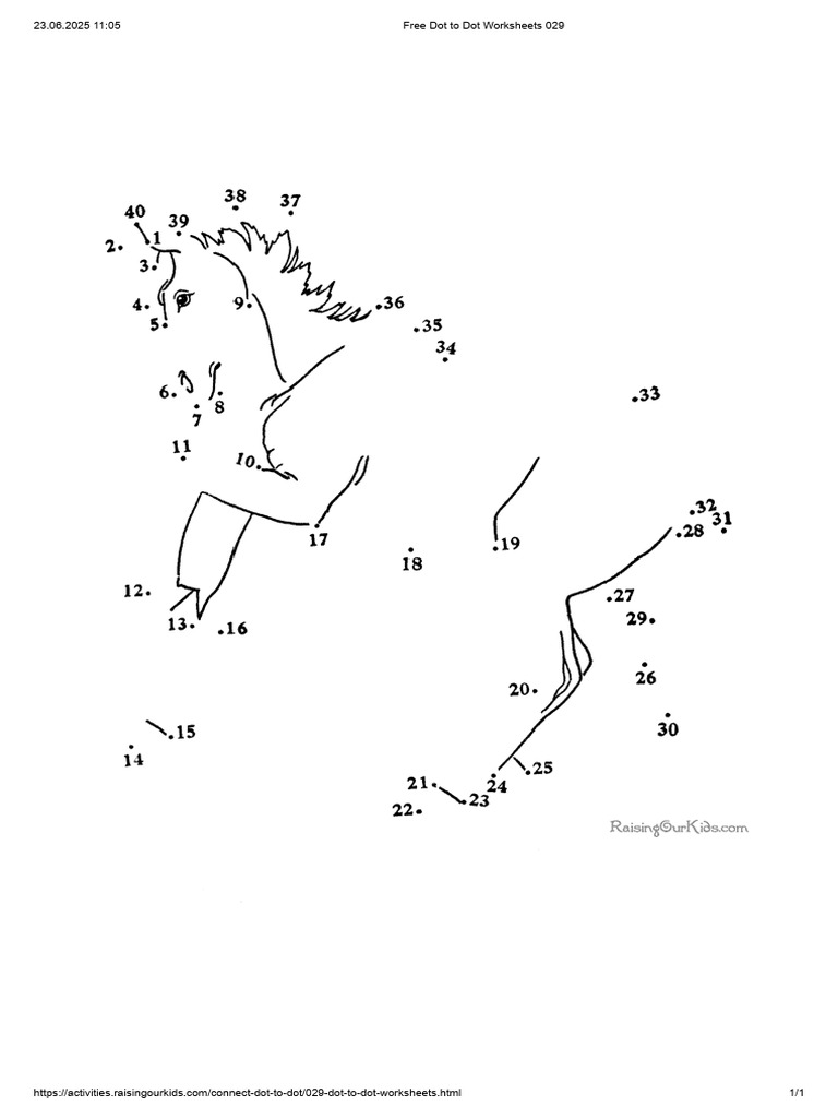 Free Dot to Dot Worksheets 1-20 PDF | PDF