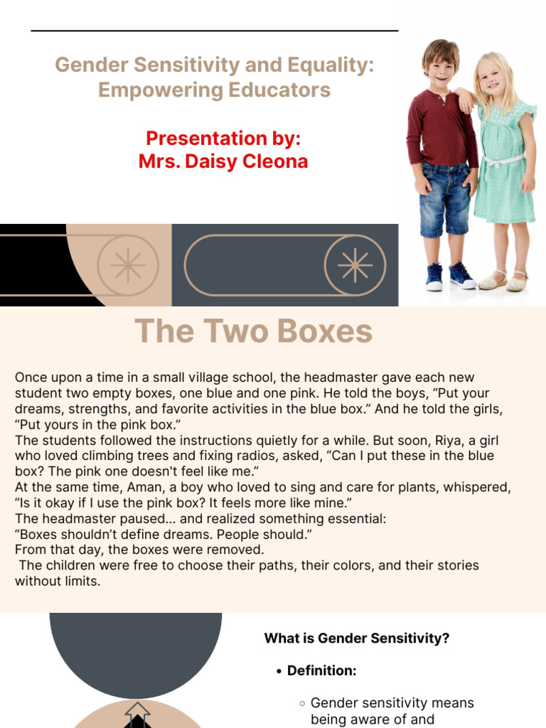 Presentation - Gender Sensitivity and Equality in Education | PDF ...