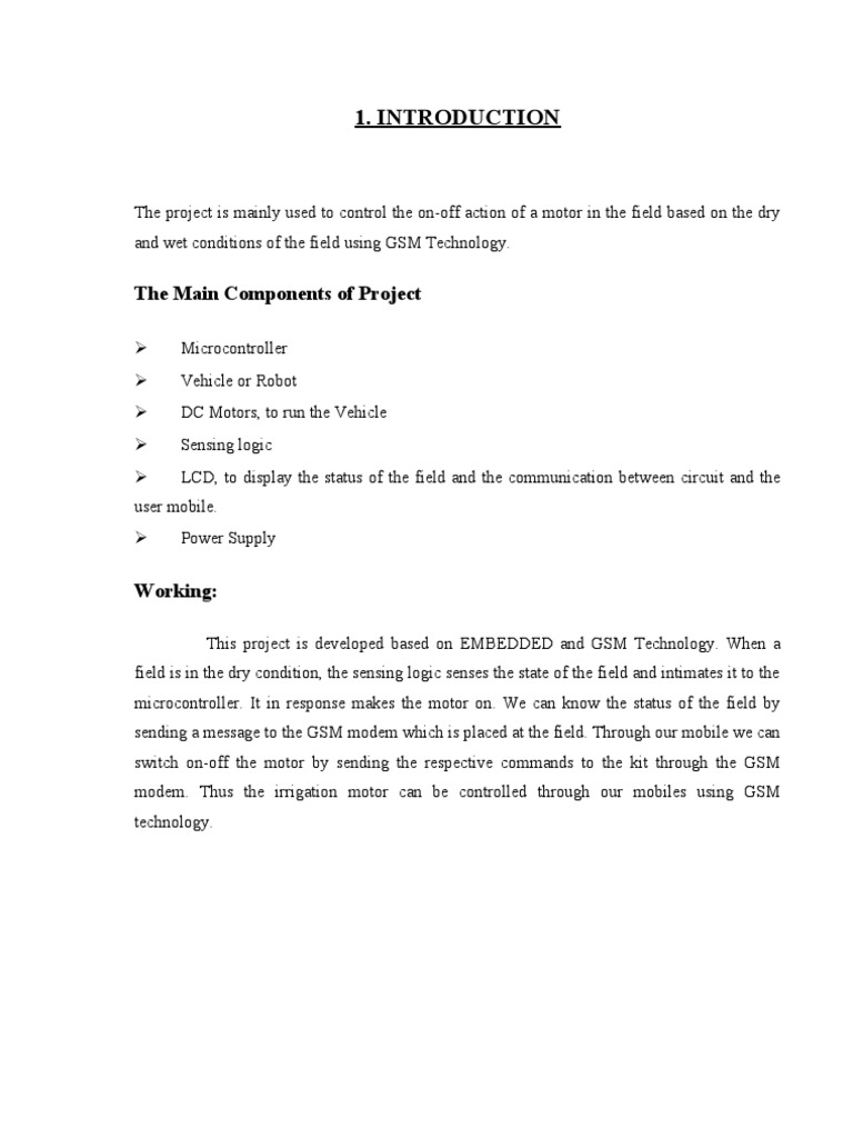 GSM Based Automatic Irrigation System | PDF | Rectifier | Embedded System