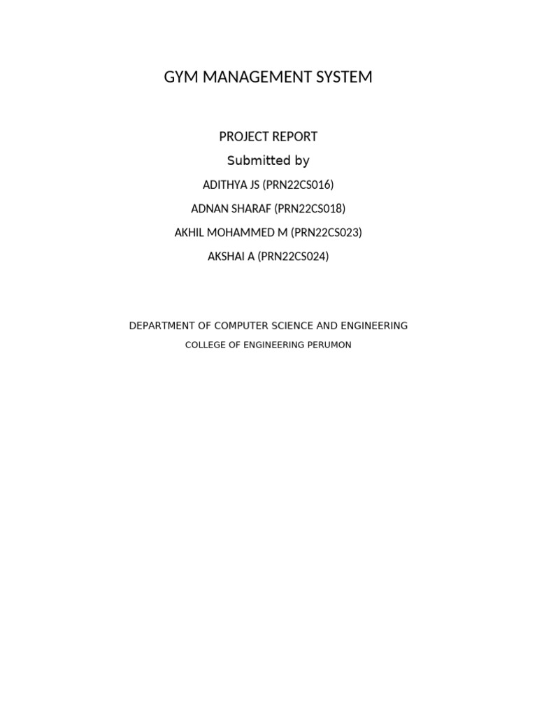 Gym Management System | PDF | Mobile Marketing | Computing