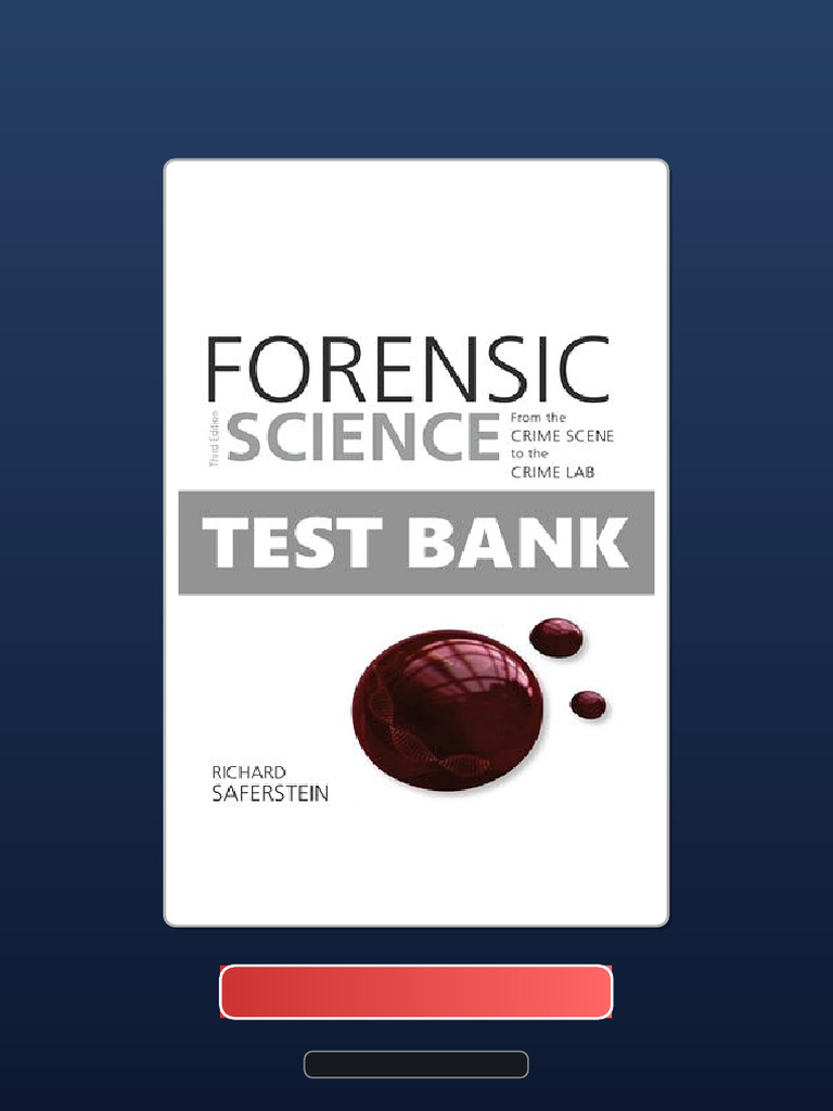 Full Chapter of Forensic Science From The Crime Scene To The Crime Lab ...