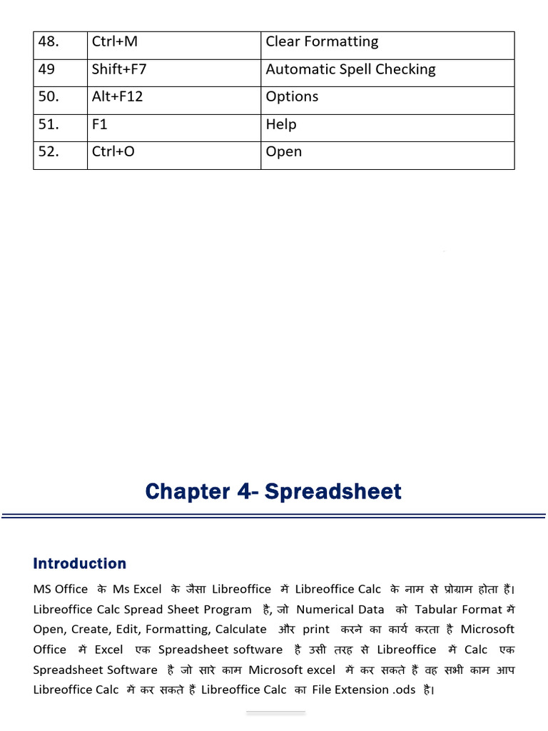 Spread Sheet | PDF