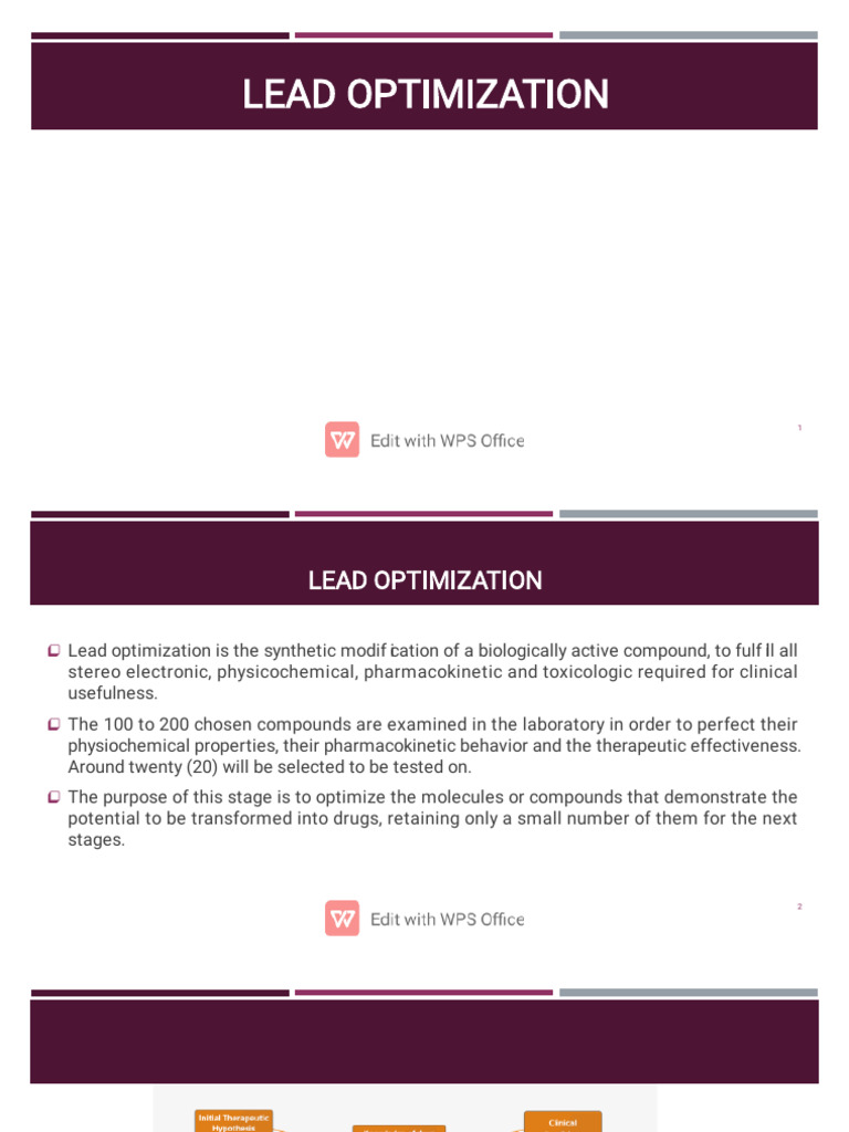 Lead Optimisation | PDF | Chemotherapy | Natural Products