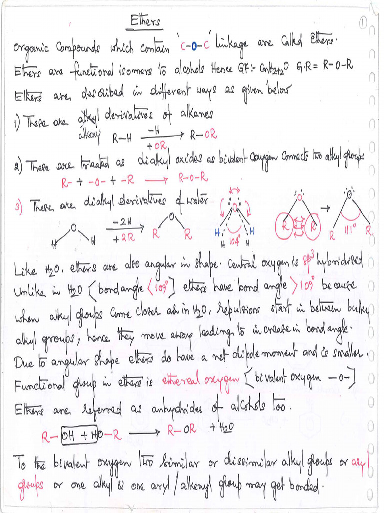 Ethers Notes | PDF
