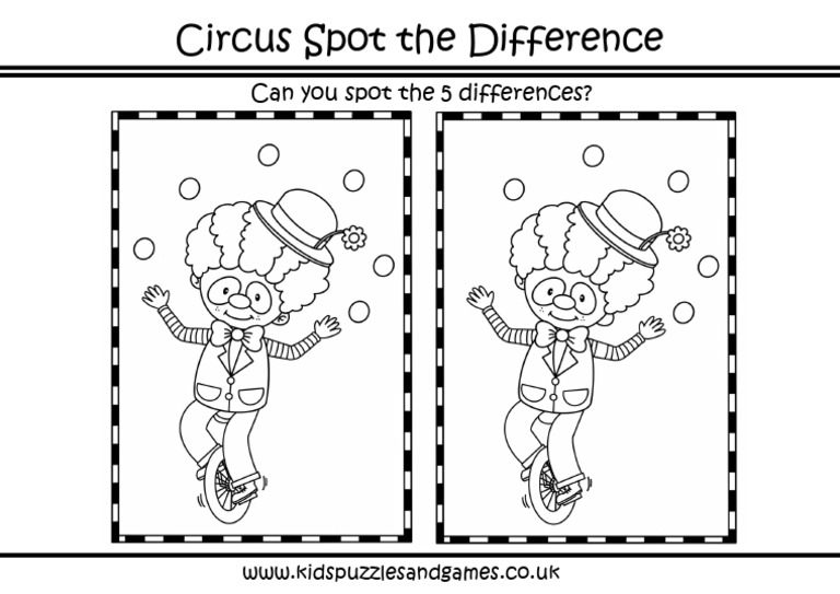Circus Spot The Difference | PDF