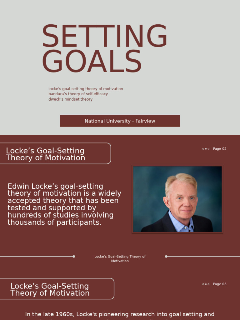 Goal-Setting and Mindset Theories Explained | PDF | Self Efficacy ...