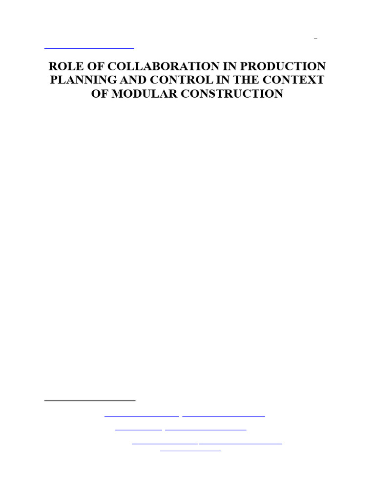 Collaboration in Modular Construction PP&C | PDF | Information ...