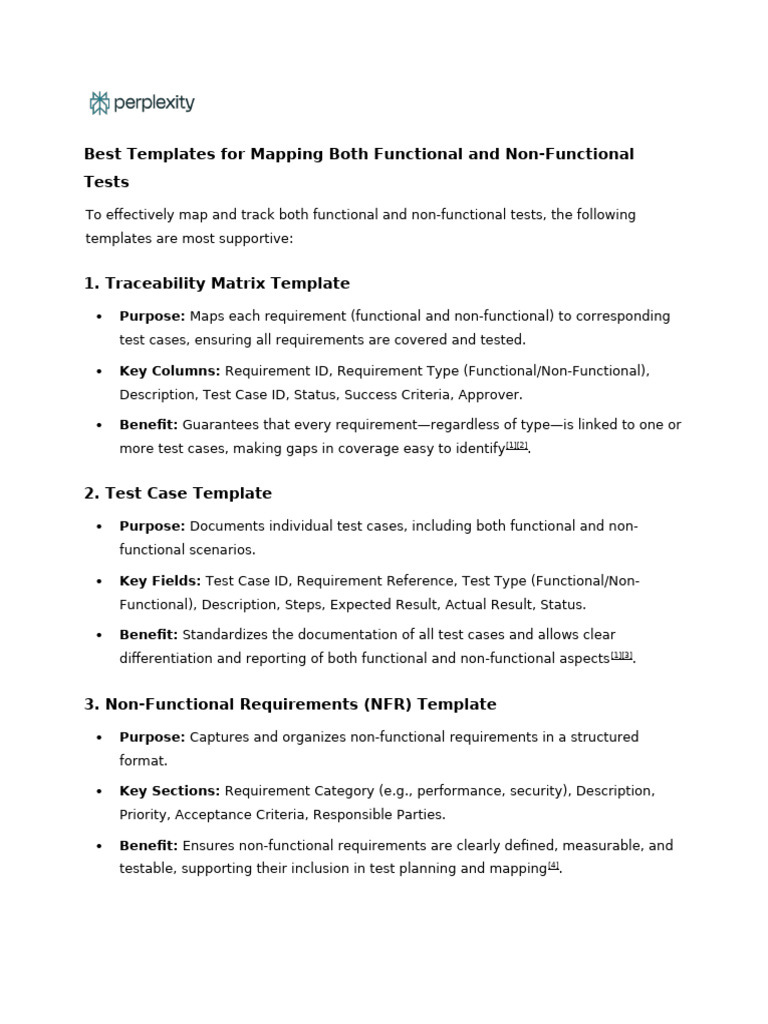 Best Templates For Mapping Both Functional and Non | PDF