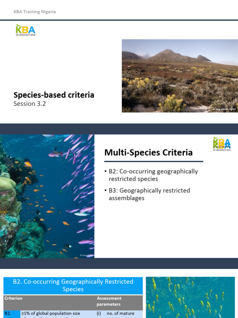 KBA Training Session 3 - Part 2 | PDF | Biology | Natural Environment