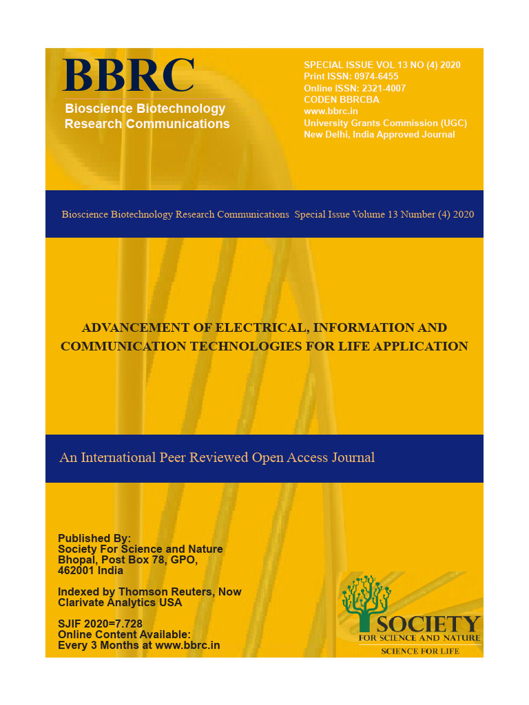 Speical Issue Volume 13-4-2020 BBRC | PDF | Regression Analysis ...