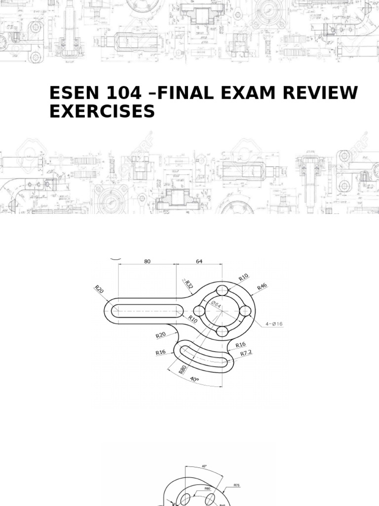 Esen 104 - Final Exam Review Exercises | PDF